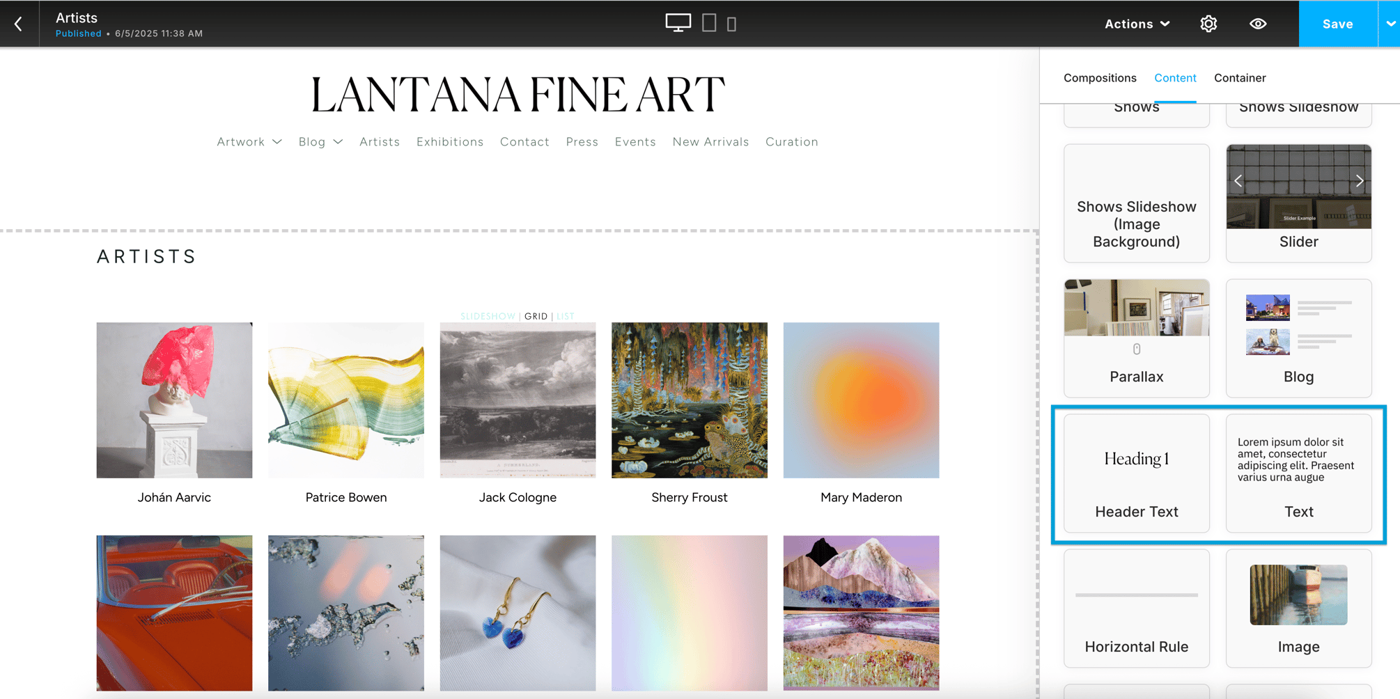 Add text to your website